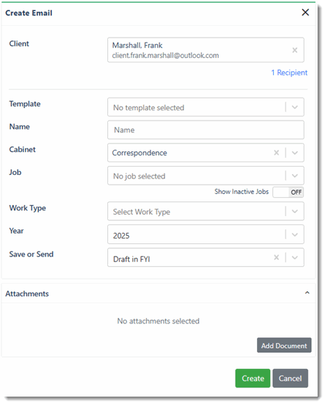 Creating your First Email in FYI – FYI