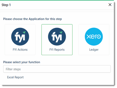 Process Step Details - Create Excel Report – FYI