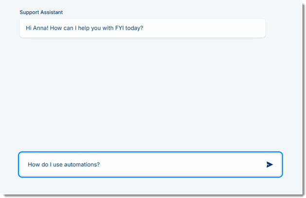 Sending a Support Request – FYI