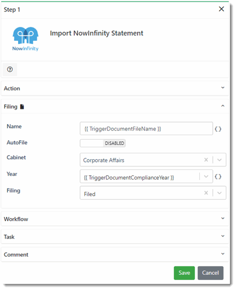 Import from NowInfinity – FYI