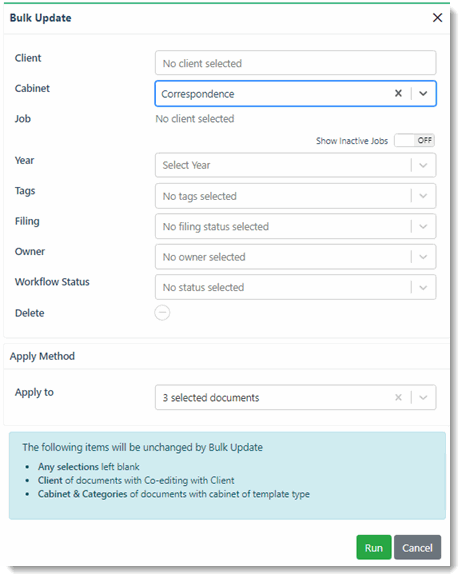 Bulk Updating Of Filing Details Fyi