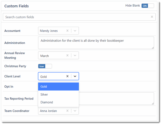 Client Custom Fields – FYI