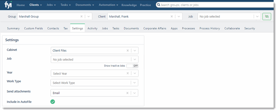 Client Settings – FYI
