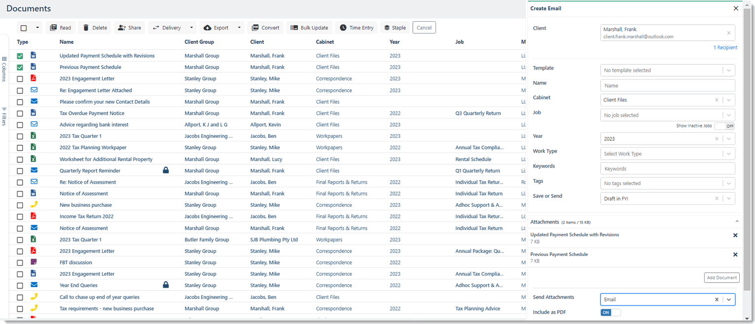 Bulk Updating of Filing Details – FYI